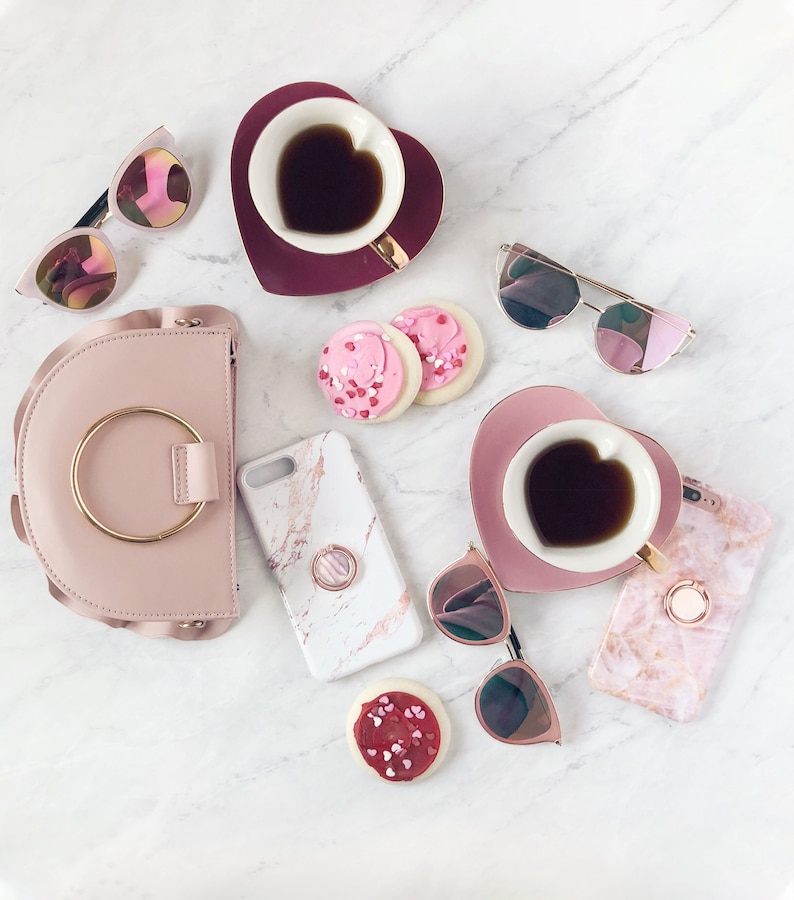 Rose Quartz Case With Ring Phone Grip Iphone or Galaxy - Etsy