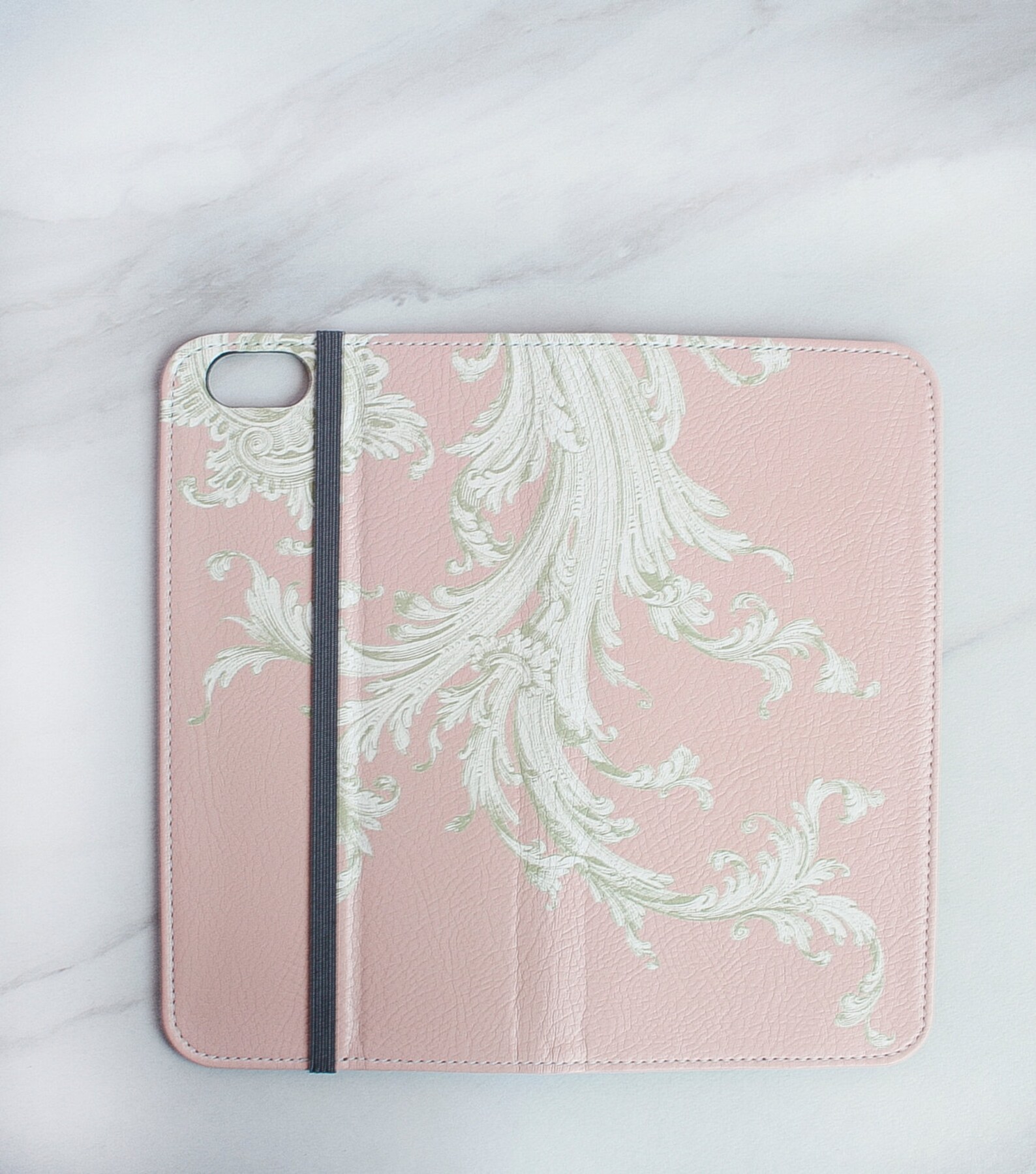 Pink and White iPhone Wallet Case Pink Flourish iPhone 12 11 | Etsy