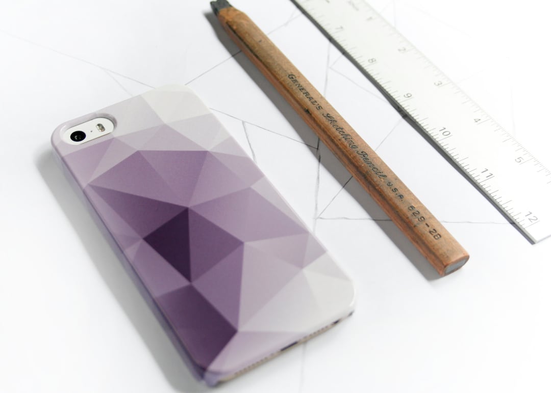 IPhone 14 Case Purple Geometric iPhone 13 SE Case Plum Modern 12 16e Case, Amethyst Abstract 17 ...
