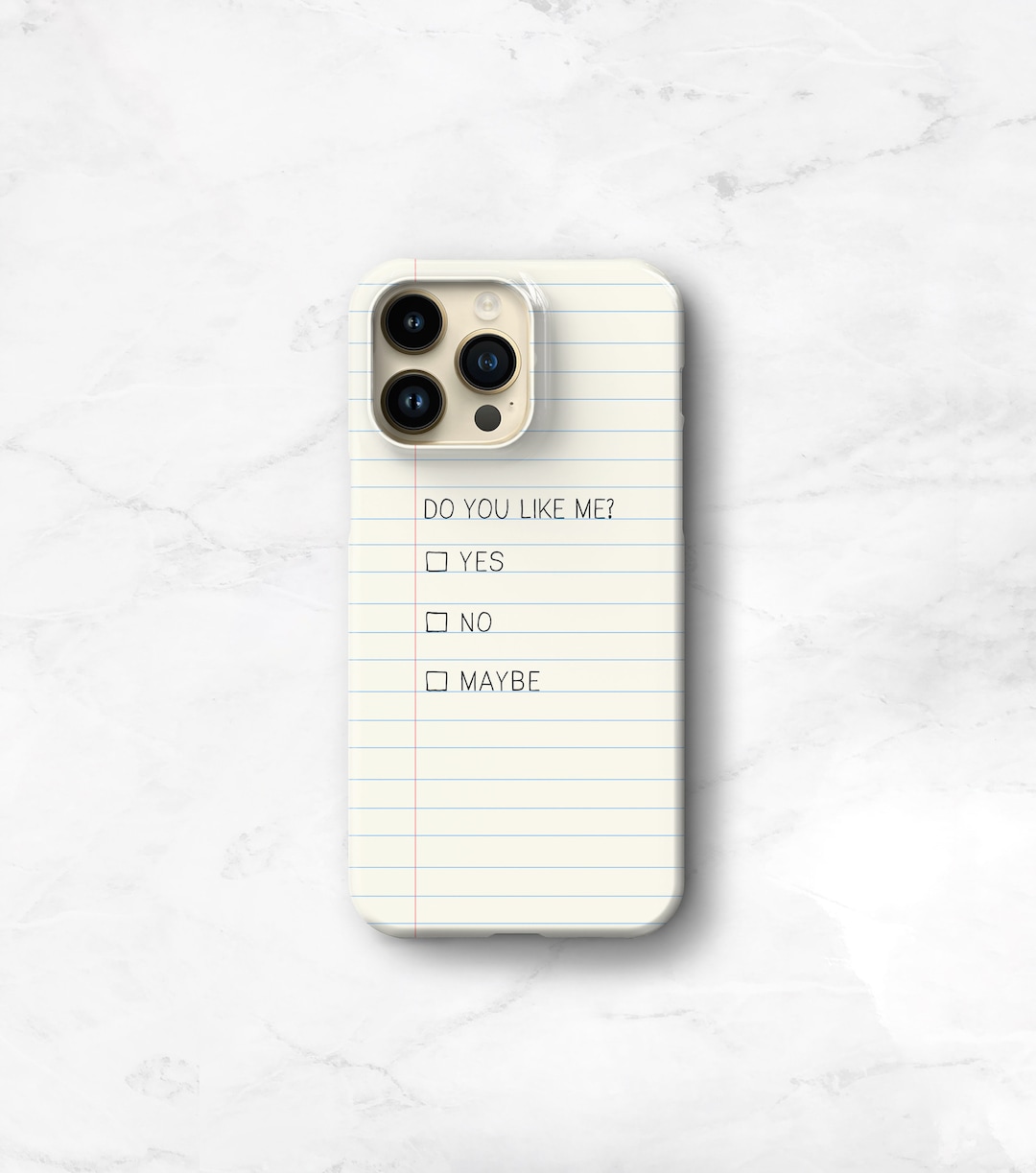 Back to School Phone Case Lined Paper Note - iPhone 16 Pro Max 16e 15 ...