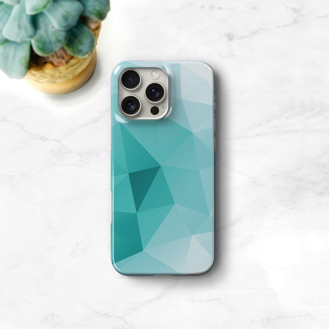 Teal iPhone 17e Pro Max Geometric iPhone 17 Case Turquoise iPhone 13 ...