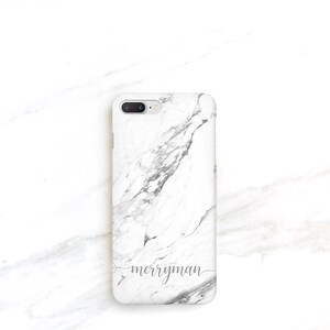 Gray and White Marble Case With Gold Ring Grip for iPhone and Samsung ...
