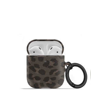 Black Leopard AirPod Case Animal Print Airpods Pro Hard Cover Keychain ...