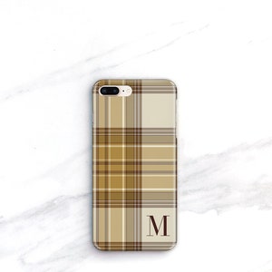 Gold Ring Phone Grip Camel Plaid Case iPhone Case With Stand Samsung ...