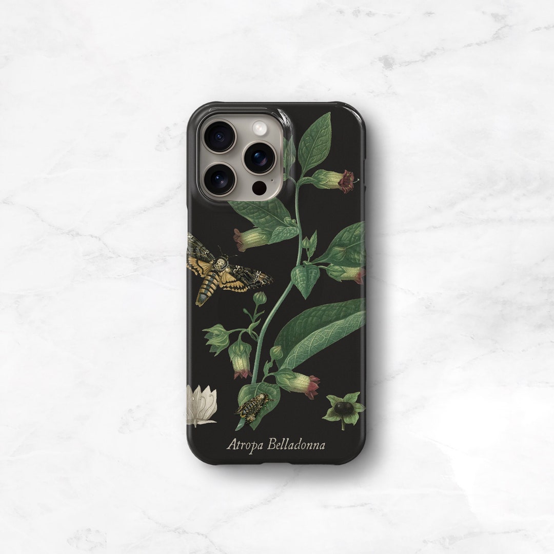 Belladonna Botanical Phone Case, Deadly Nightshade & Death Head Moth ...