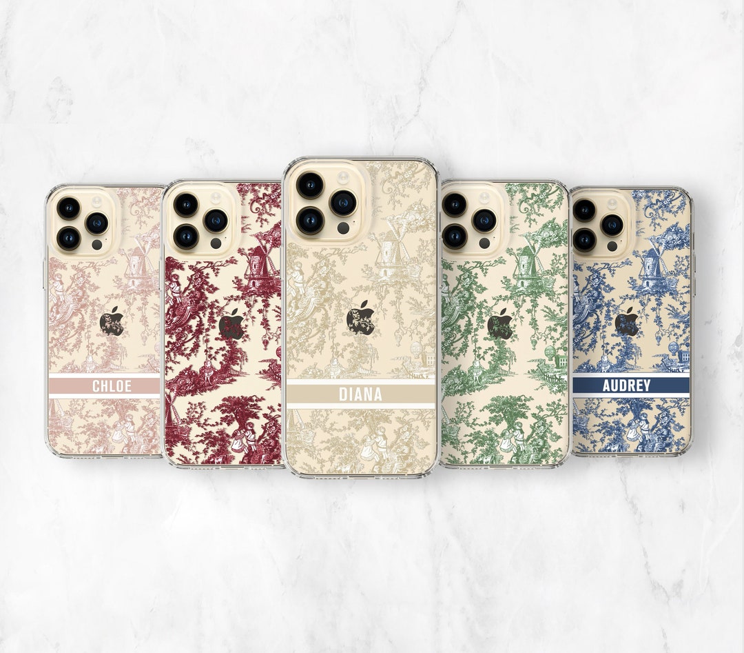 Personalized Toile Clear iPhone 16 Pro Max 15 13 12 11 SE Case ...