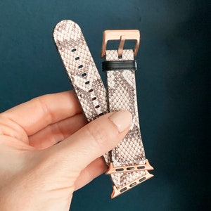 Apple Watch Band Roccia Python Print 40mm 38mm 42mm 44mm 49mm Faux ...