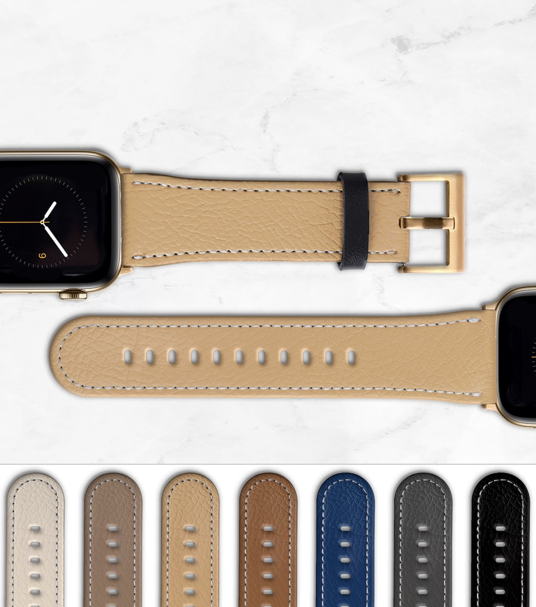 Butter Tan Apple Watch Band Quiet Luxury Vegan Leather Old Money ...