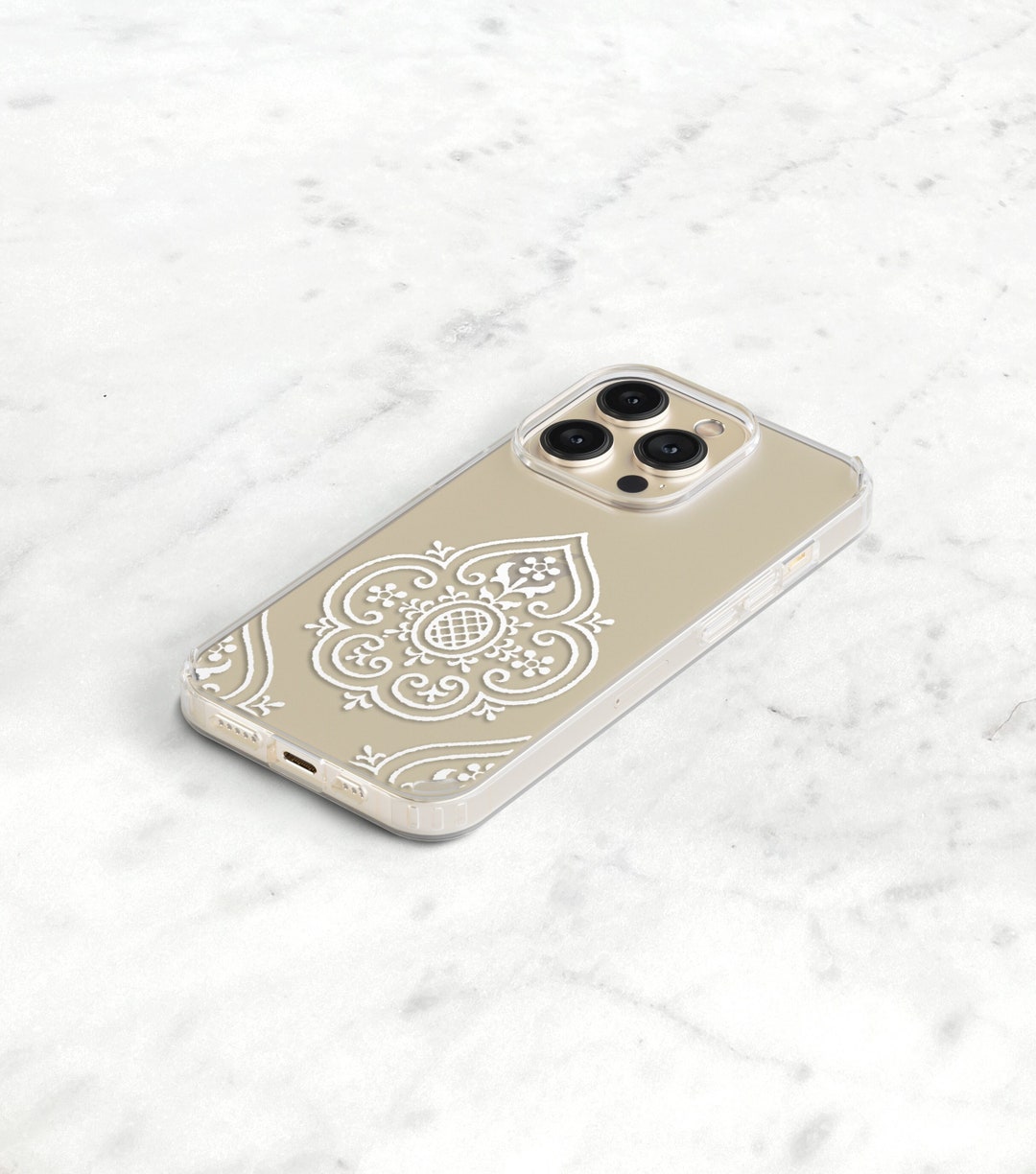 Boho Phone Case iPhone 14 13 12 11 Pro Max Case Clear Case Mehndi ...