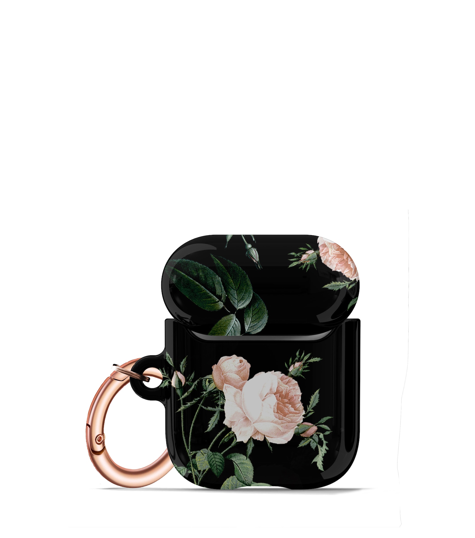 Rose Pattern on Black Airpod Case Monogrammed Airpods Pro Hard - Etsy