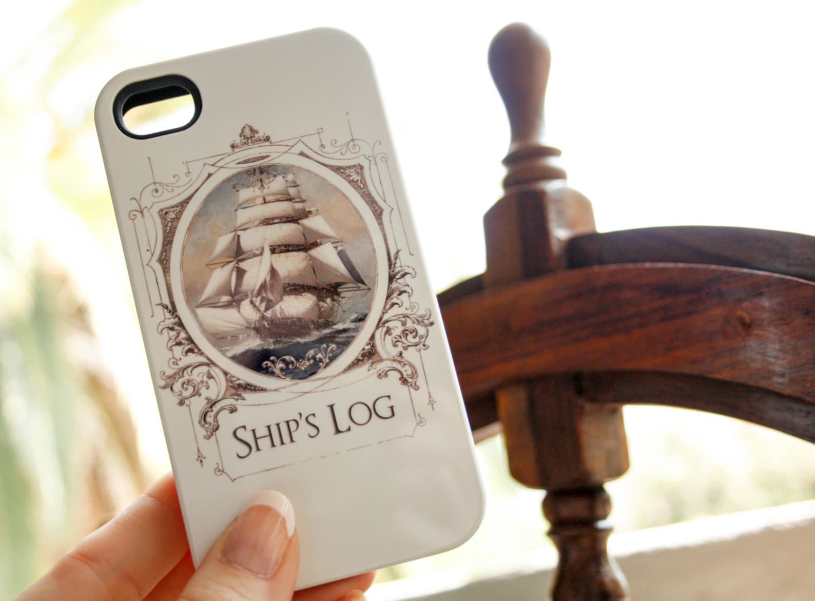 Travel Gift, Vintage Nautical iPhone Case - Ship's Log iPhone Case ...