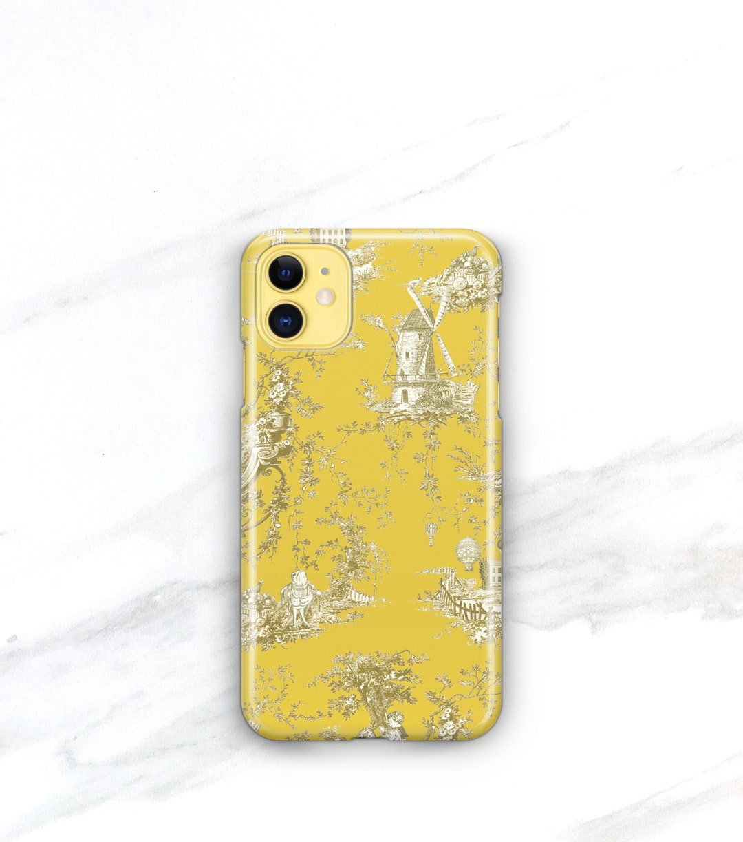 Goldenrod Yellow Toile Phone Case iPhone 16 16e 15 14 Pro Max Designer ...