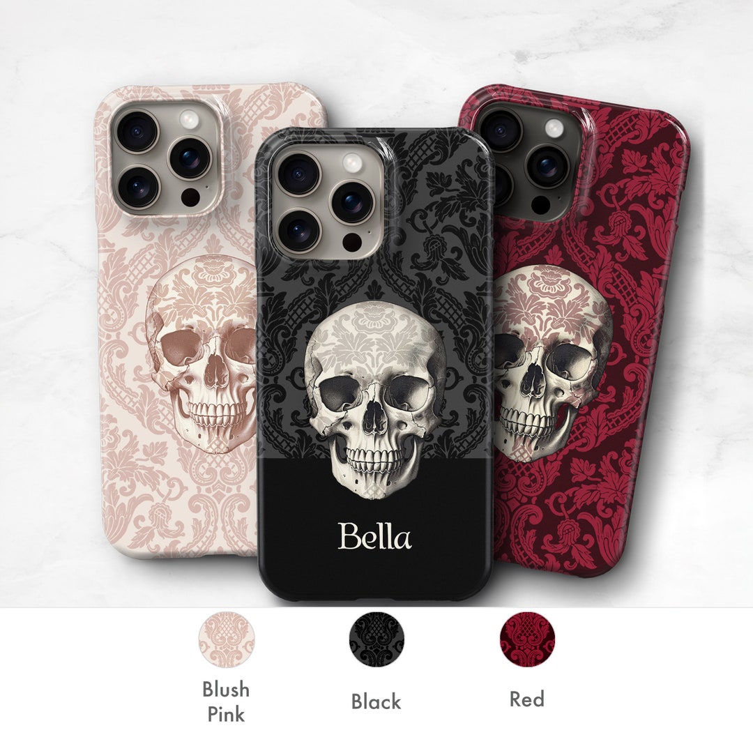 Goth Phone Case With Name or Monogram - iPhone / Galaxy - Halloween ...