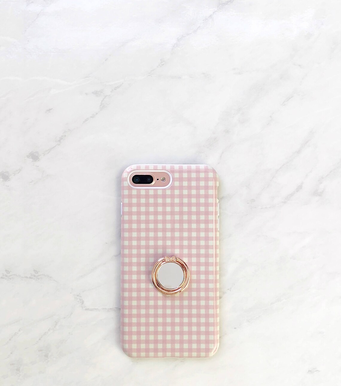 Pink Gingham Case and Bow Ring Phone Grip Spring Iphone Case | Etsy