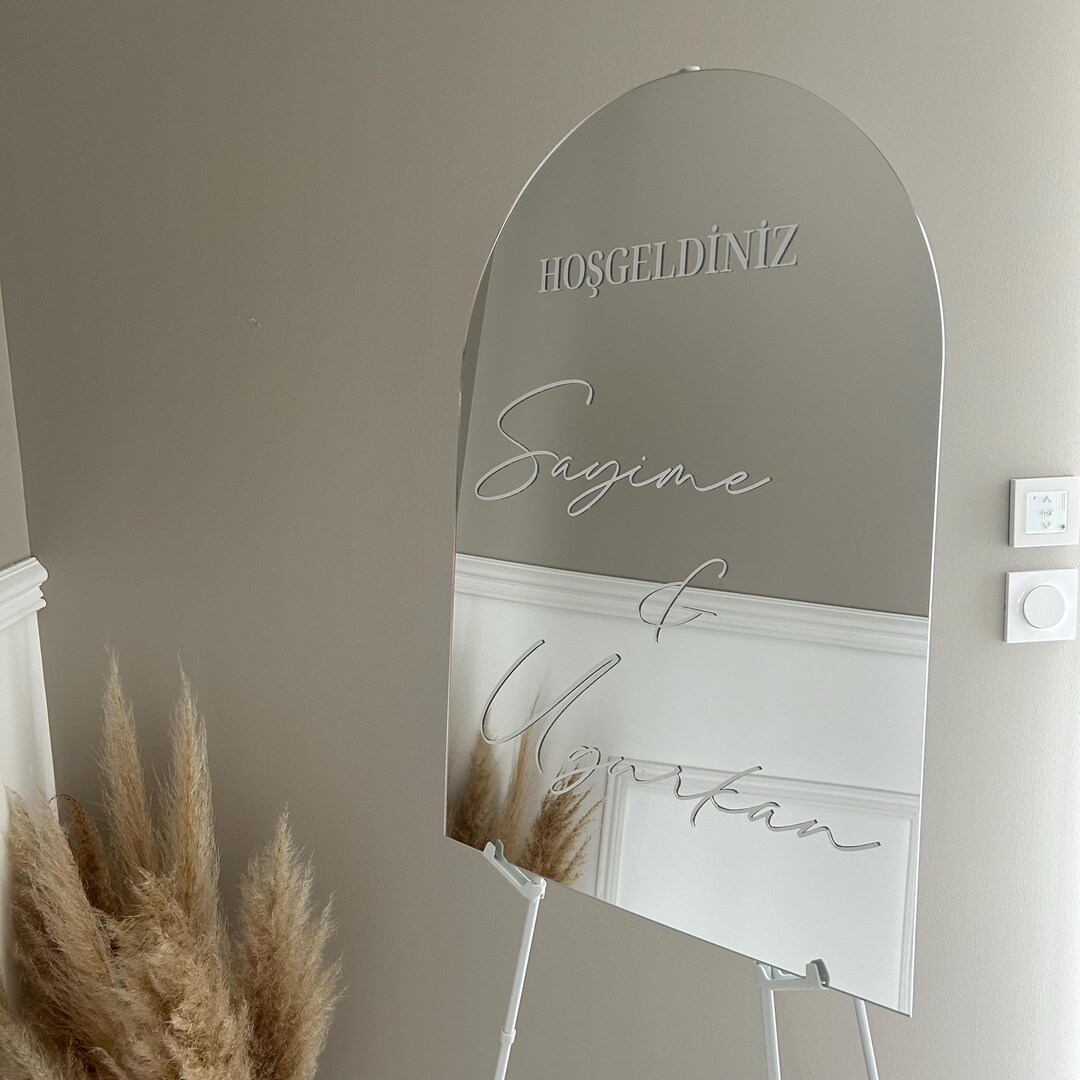 Wedding Sign - Silver Mirror Arch - Wedding Welcome Sign - Etsy