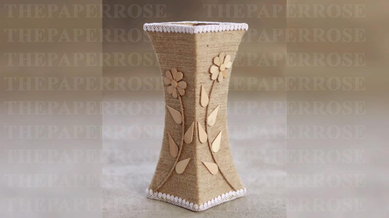 Handicraft Handmade Easy Jute Flower Vase Ideas From Waste Material ...