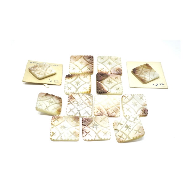 Carved Mother of Pearl Buttons - Etsy