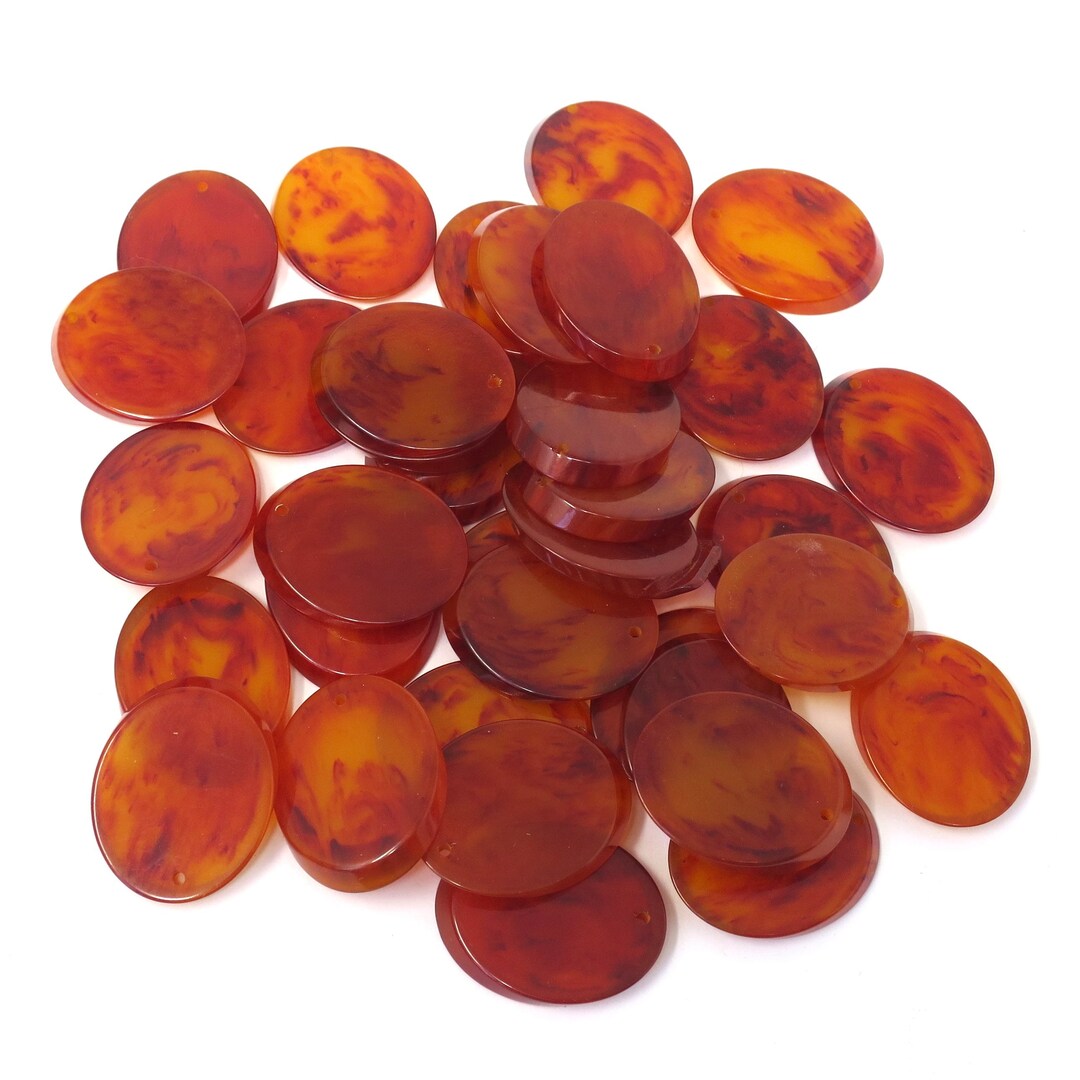 35pcs Vintage Bakelite Lucite Transparent Red Marbled Cherry Vanilla ...