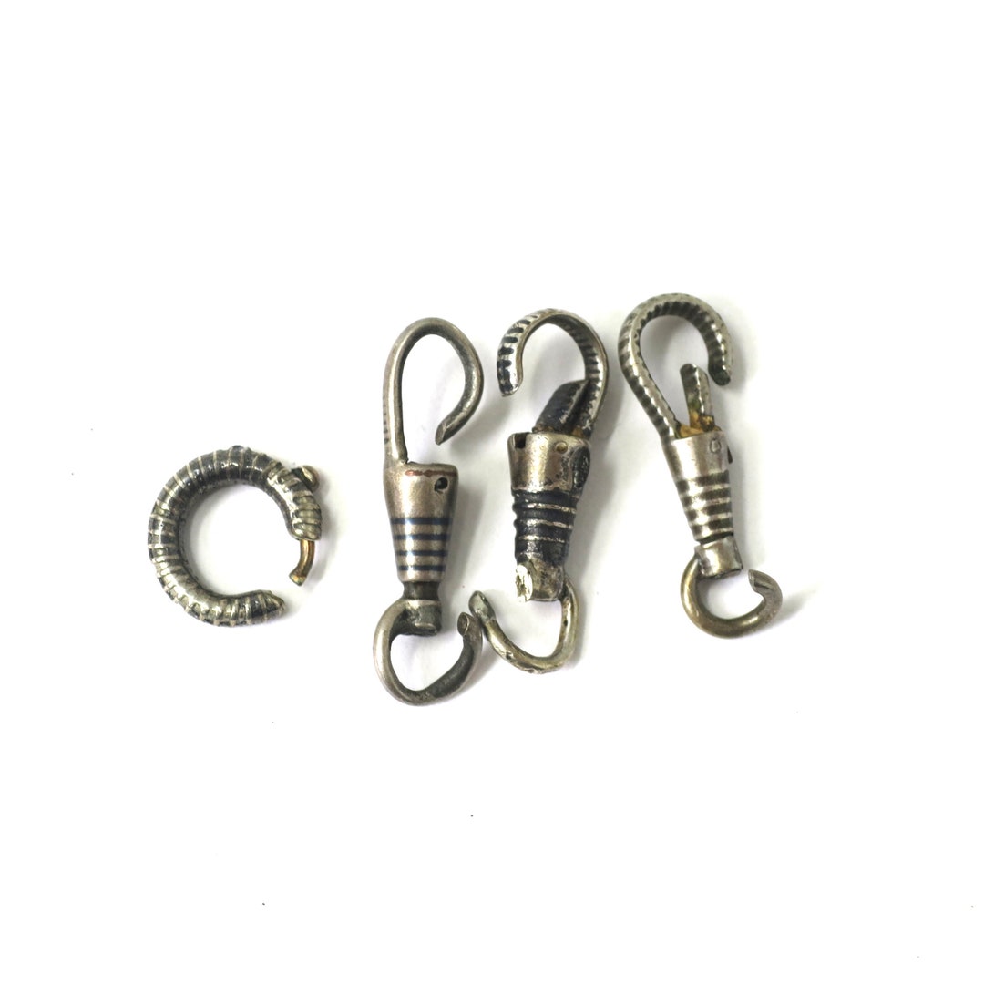 Re-purpose Antique Niello Big Bolt Clasp Spring Clasps and - Etsy