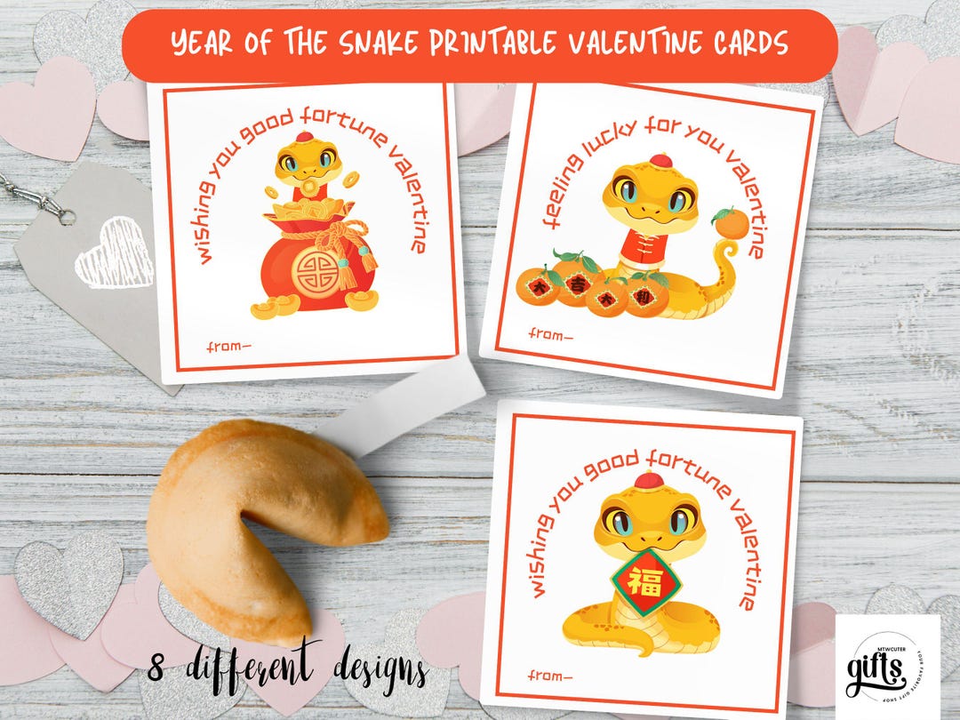 Snake Valentine Cards Printable Year of the Snake Card Boy Valentine ...