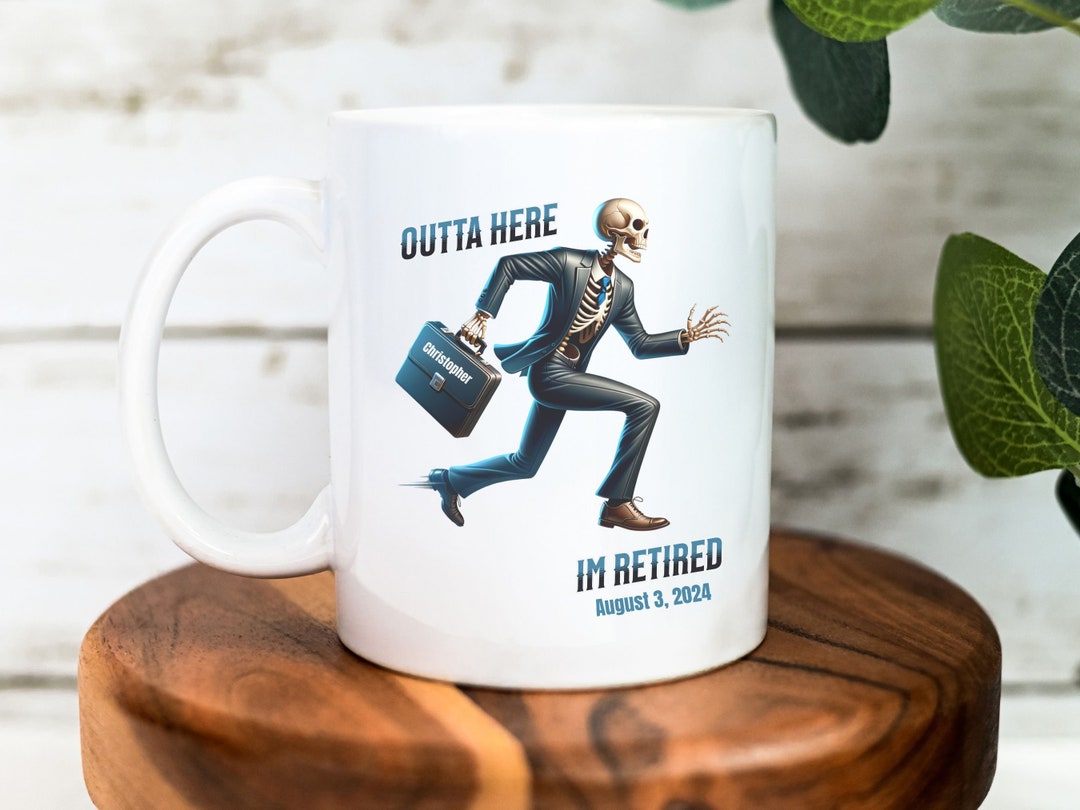 Personalized Funny Retirement Mug Finally Retired Gift for Retirement ...