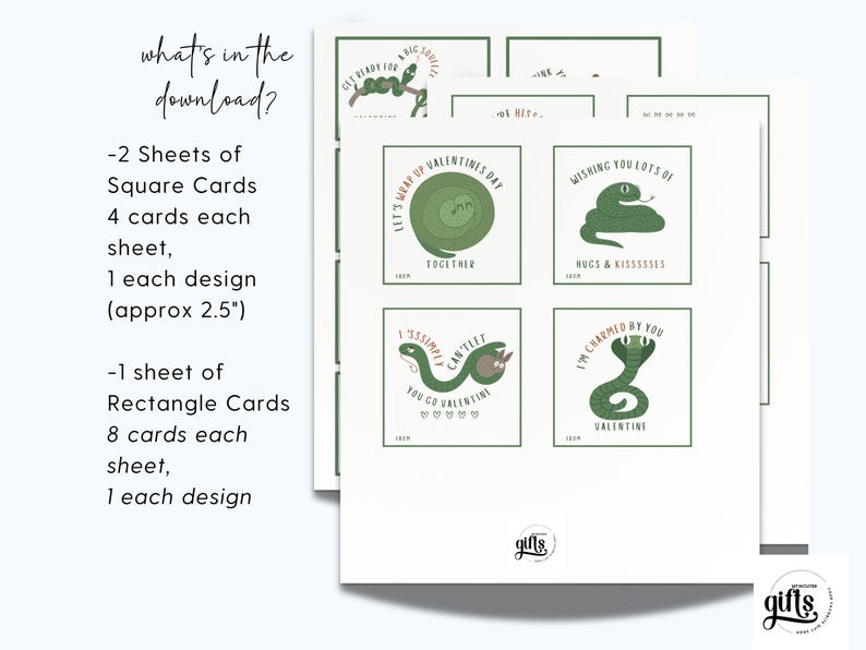 Snake Valentine Cards | Printable Snake Card Boy Valentine | Classroom ...