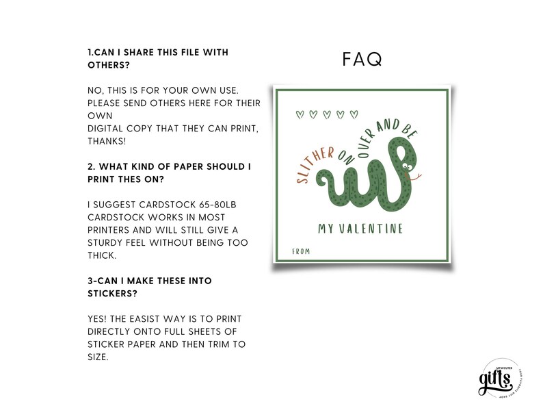 Snake Valentine Cards | Printable Snake Card Boy Valentine | Classroom ...