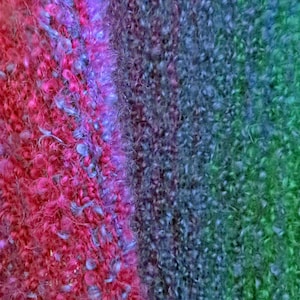 RUANA Triangular Handwoven Loop Mohair, Jewel Colors Ruby, Amethyst ...