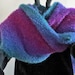 RUANA Triangular Handwoven Loop Mohair, Jewel Colors Ruby, Amethyst ...