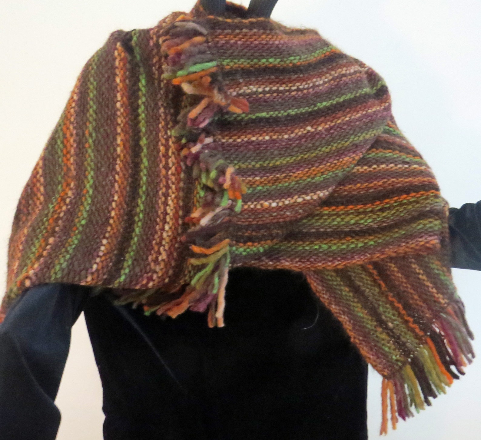 PONCHO, Handwoven, Toasty Warm and Very Soft, Brown, Rust With a Touch ...