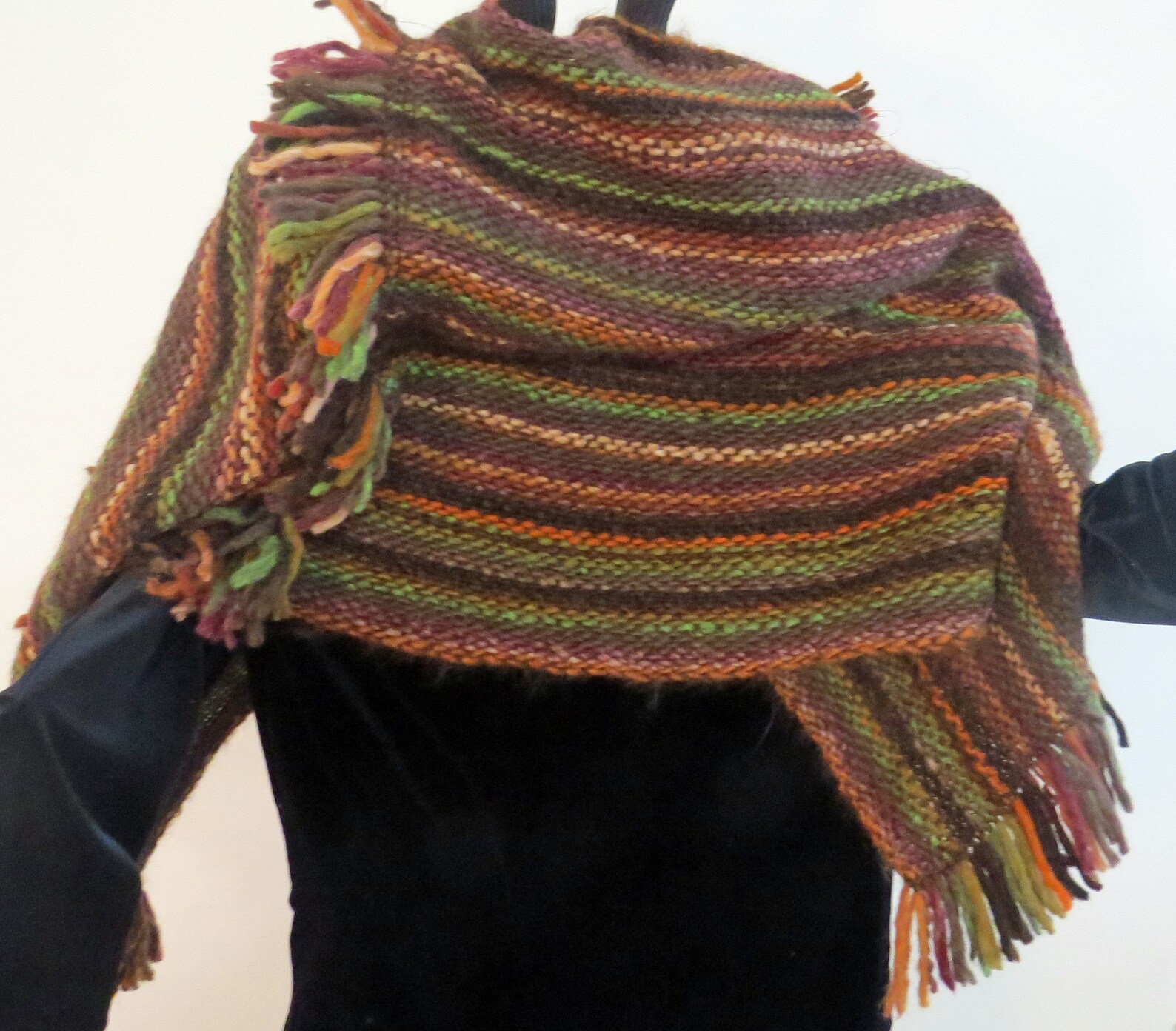 PONCHO, Handwoven, Toasty Warm and Very Soft, Brown, Rust With a Touch ...