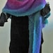 RUANA Triangular Handwoven Loop Mohair, Jewel Colors Ruby, Amethyst ...