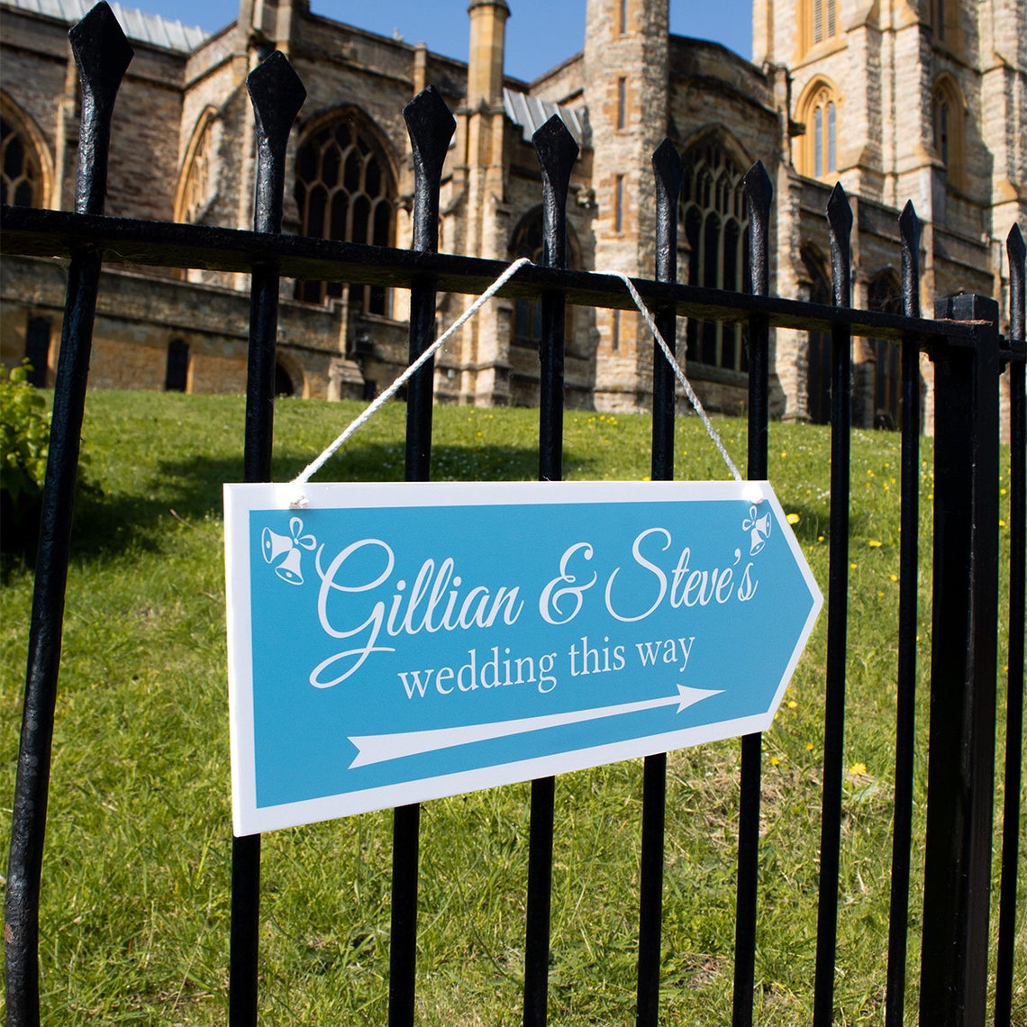 Personalised Directional Wedding Sign Wedding Reception | Etsy