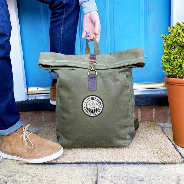 Waxed Canvas Daypack - Etsy