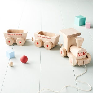 Personalised Birthday Wooden Train Set - Etsy