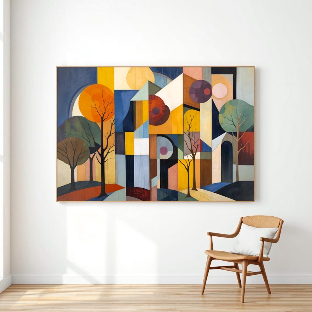 Nature – Cubism Inspired Nature Art, Uplifting Maximalist Art Print ...