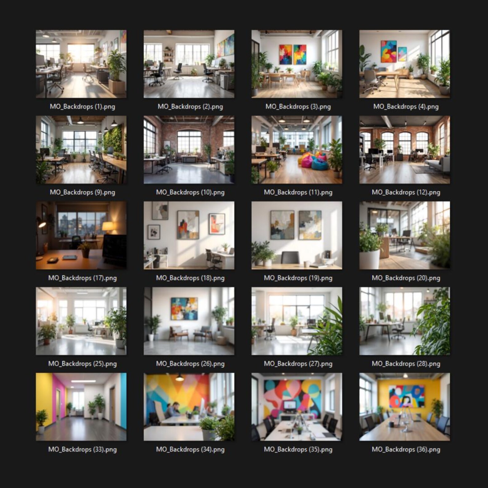 Modern Office Digital Backdrops for Professional Headshots & Business ...