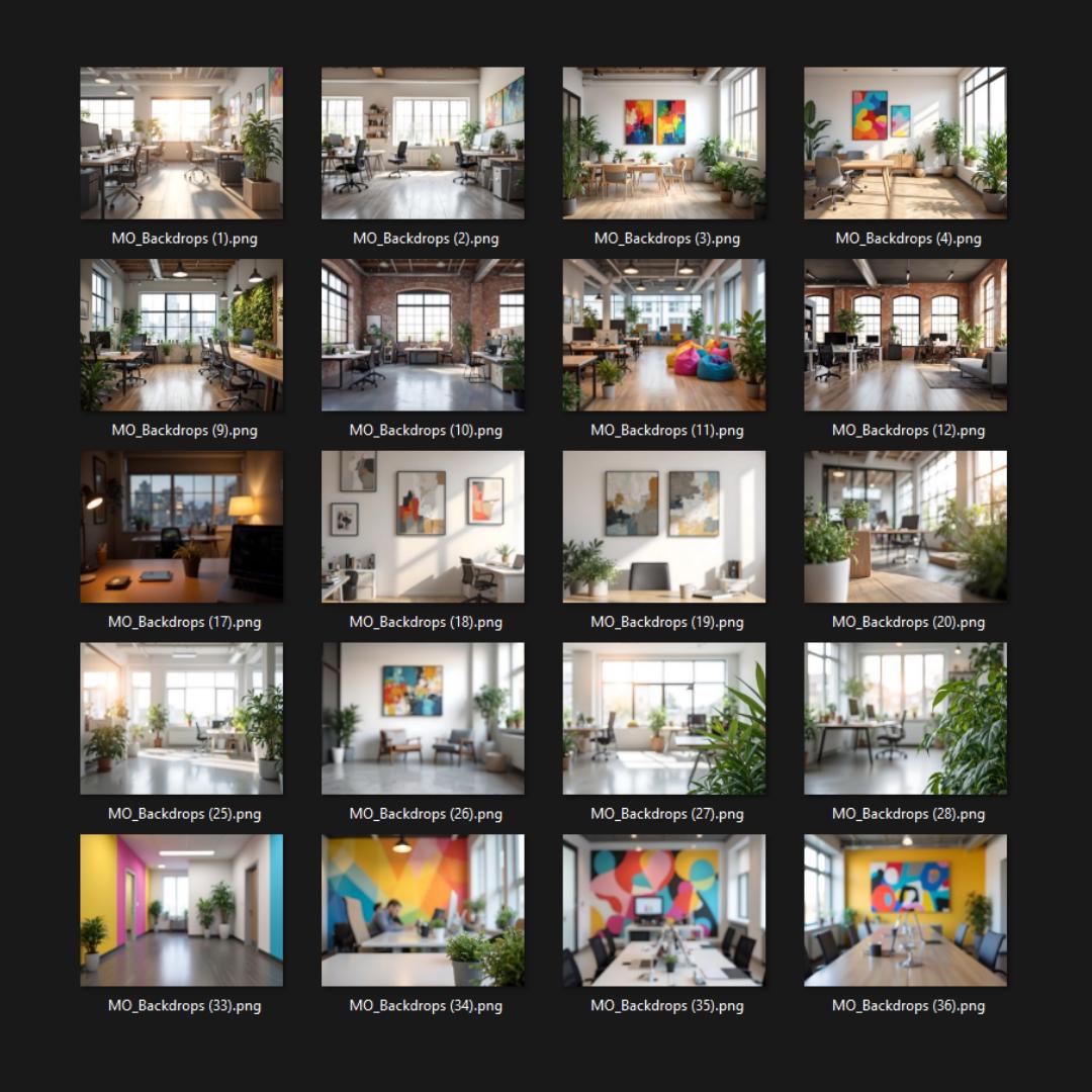 Modern Office Digital Backdrops for Professional Headshots & Business ...