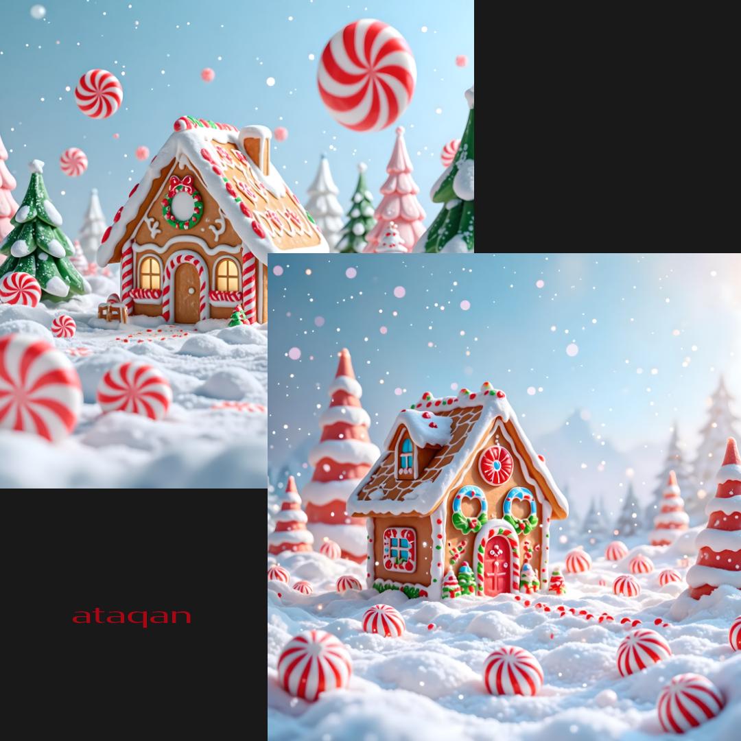 11 Candyland Christmas Digital Backgrounds - Magical Christmas Backdrop ...