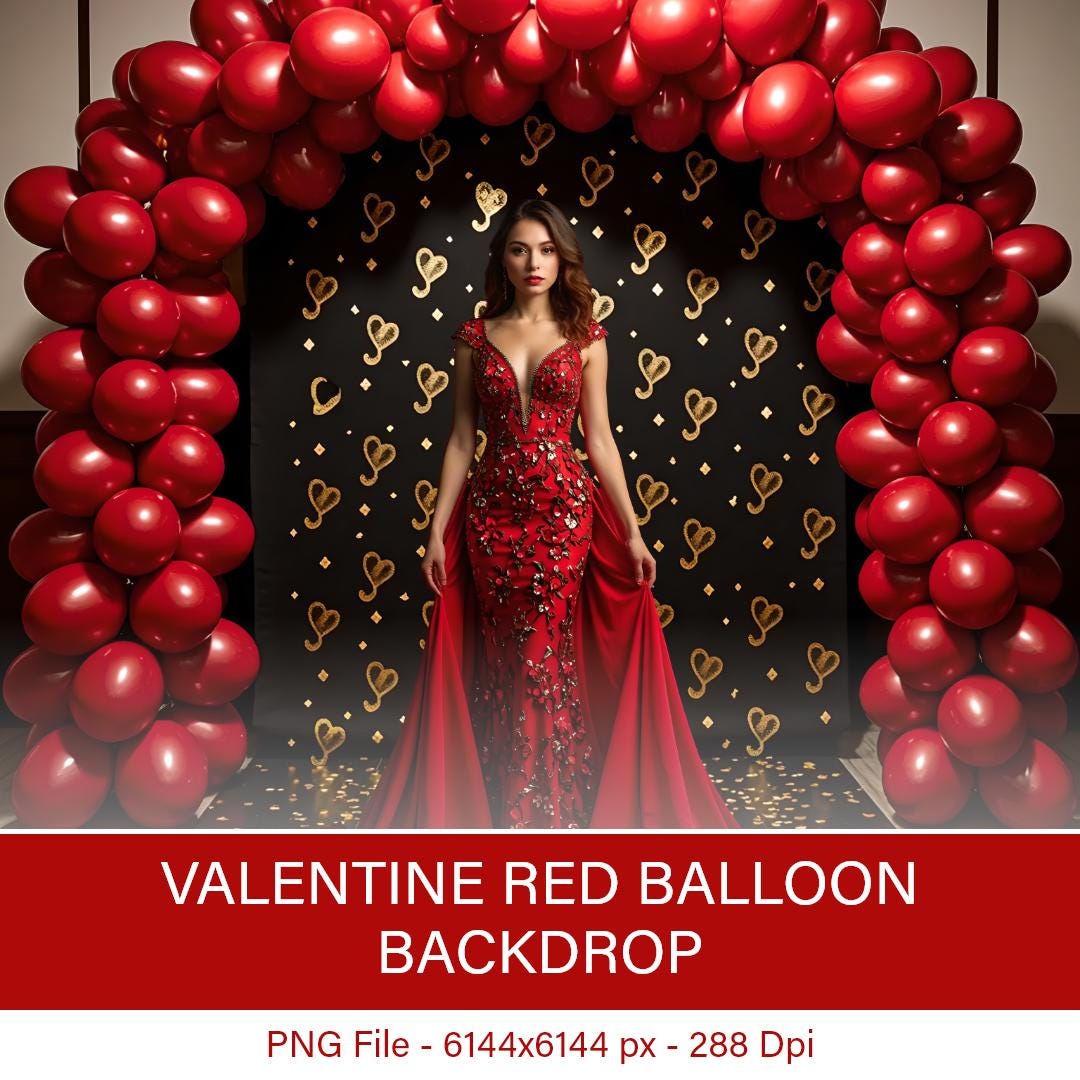 Stunning Valentine Red Balloon Backdrop – Perfect Romantic Decoration ...