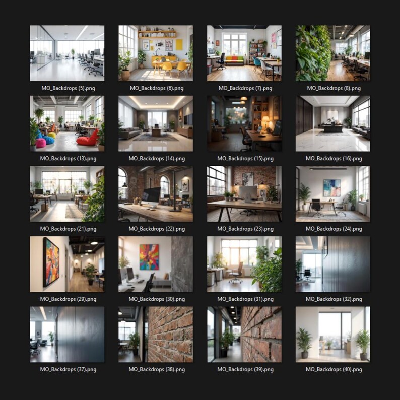 Modern Office Digital Backdrops for Professional Headshots & Business ...