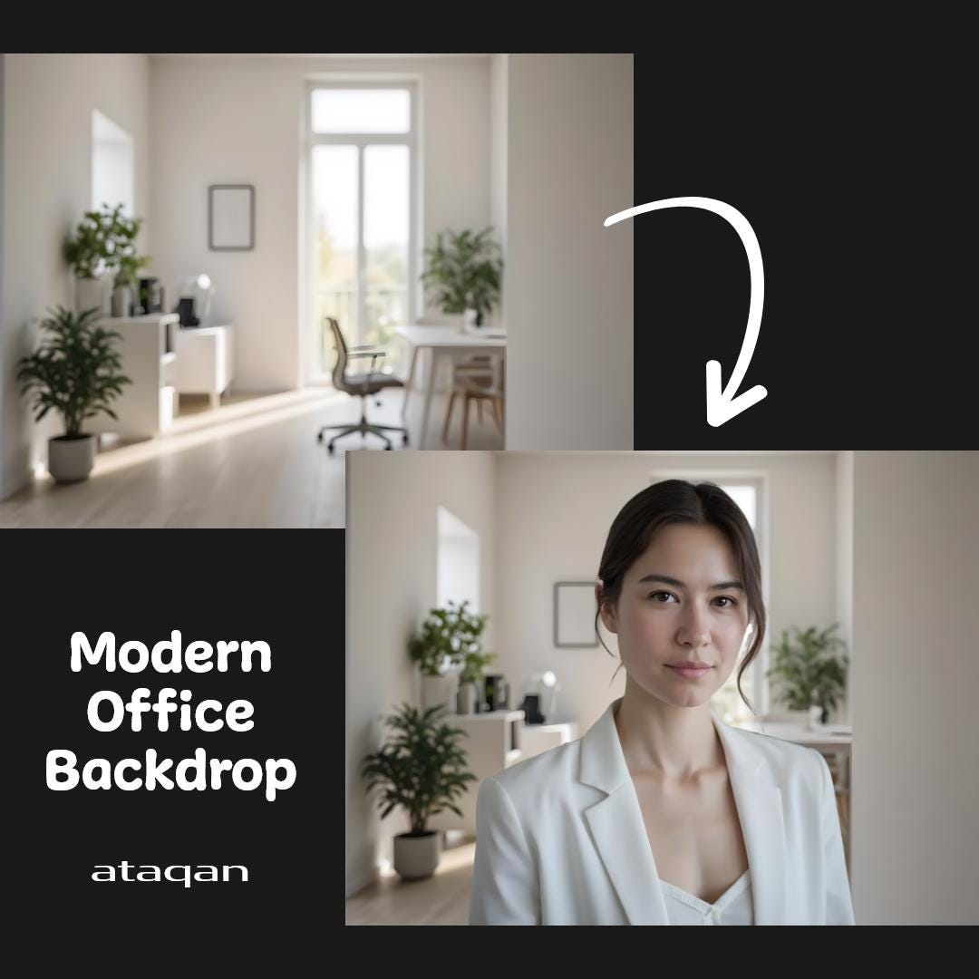 Modern Office Digital Backdrops for Professional Headshots & Business ...