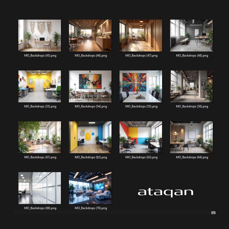 Modern Office Digital Backdrops for Professional Headshots & Business ...