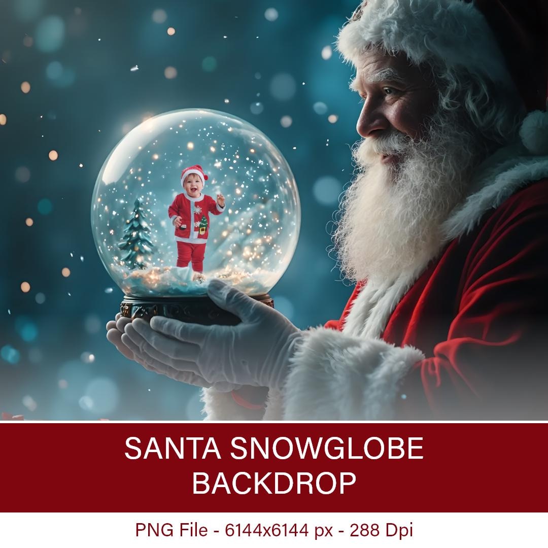 Magical Santa Christmas Digital Backdrop Festive Christmas Digital ...