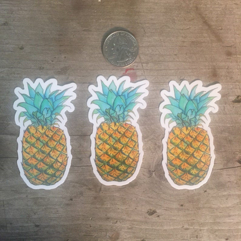 Pinapple Vinyl Sticker - Etsy