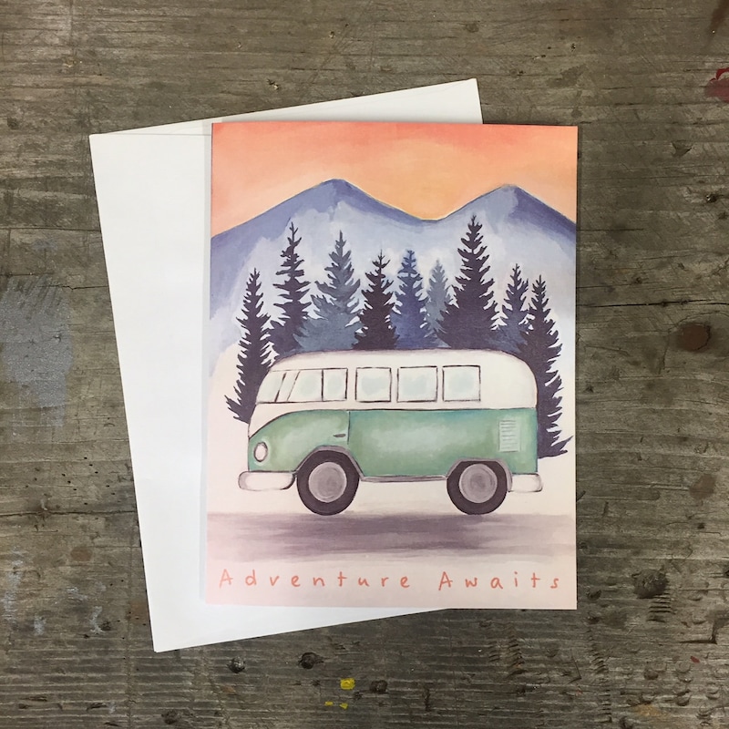 Vw Bus Card - Etsy
