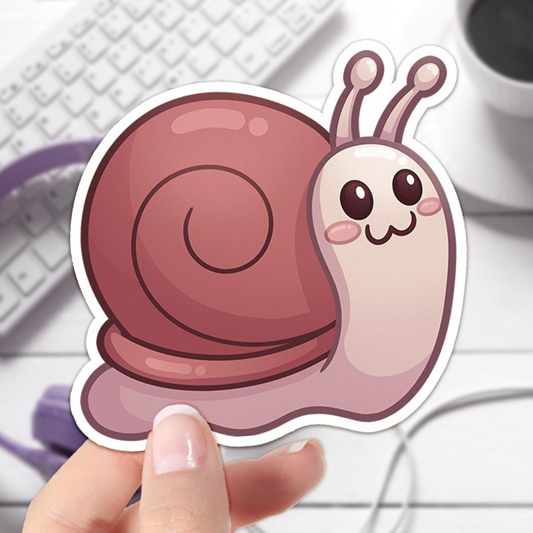 Cute Snail Sticker ~ Waterproof Vinyl Sticker for Laptop, Vehicle ...