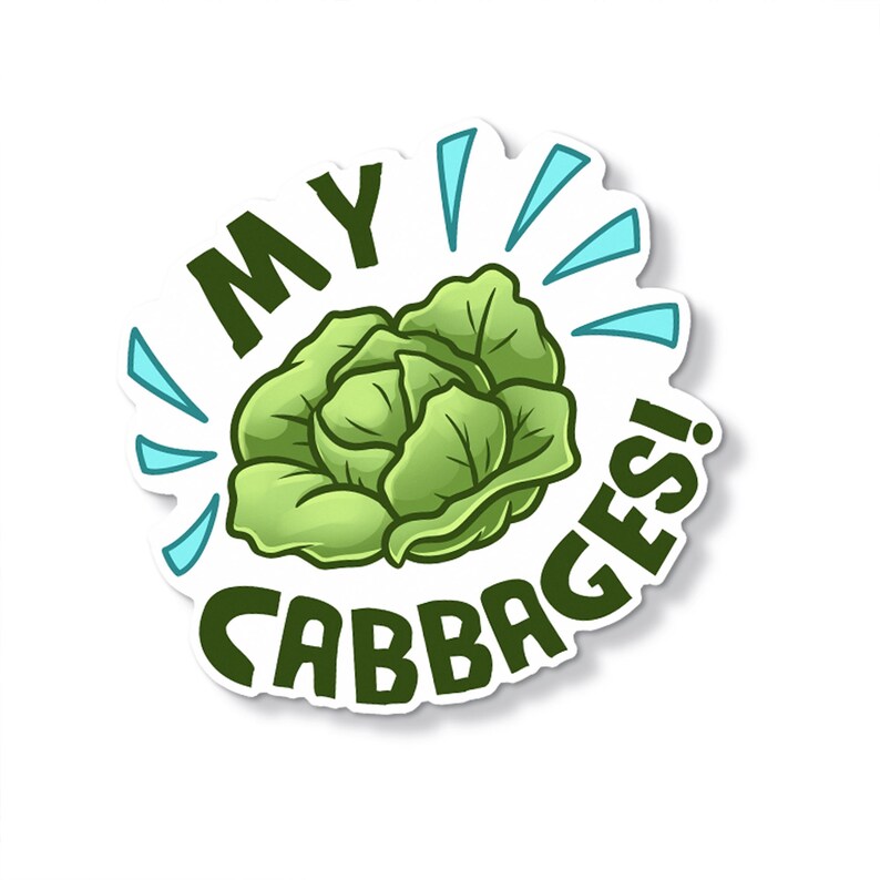 My Cabbages Sticker ~ Waterproof Vinyl Sticker for Laptop, Vehicle ...