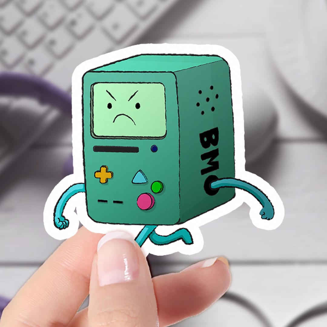 Angry BMO Sticker Waterproof Vinyl Sticker for Laptop, Vehicle ...