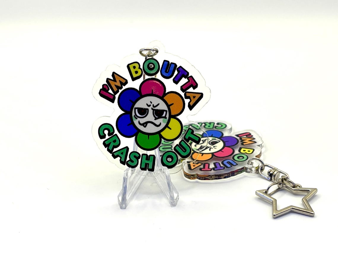 Dandy’s World I’m About to Crash Out - 2” Double Sided Acrylic Keychain ...